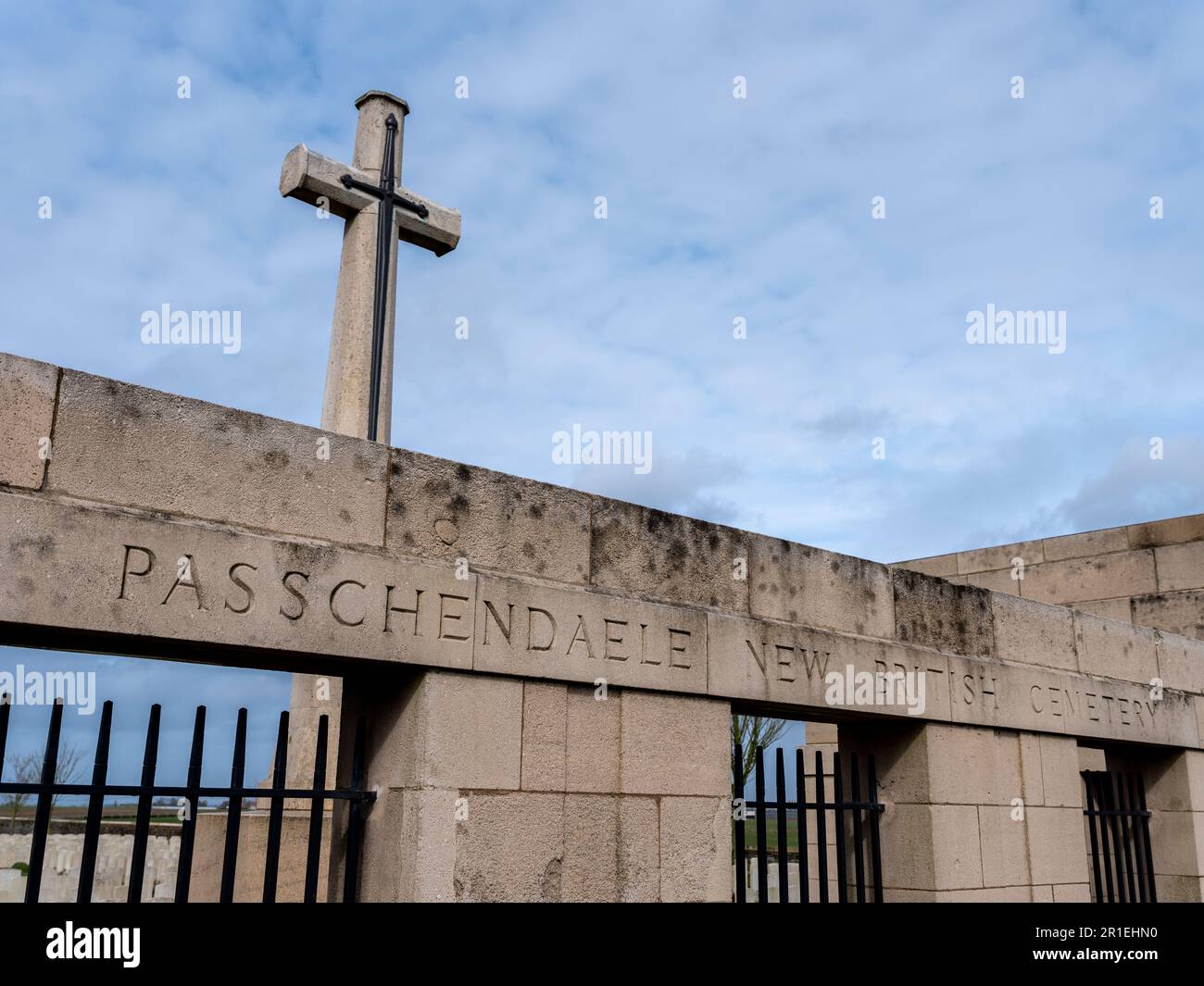 Exterior of Passchendaele New British Cemetery Stock Photo - Alamy