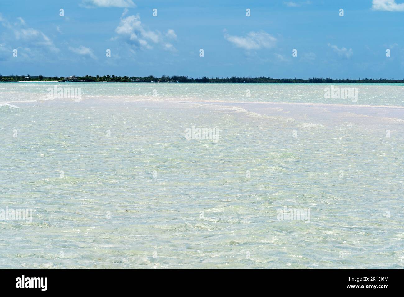 Beautiful Sandbar on the Spanish Wells in the Bahamas Stock Photo - Alamy