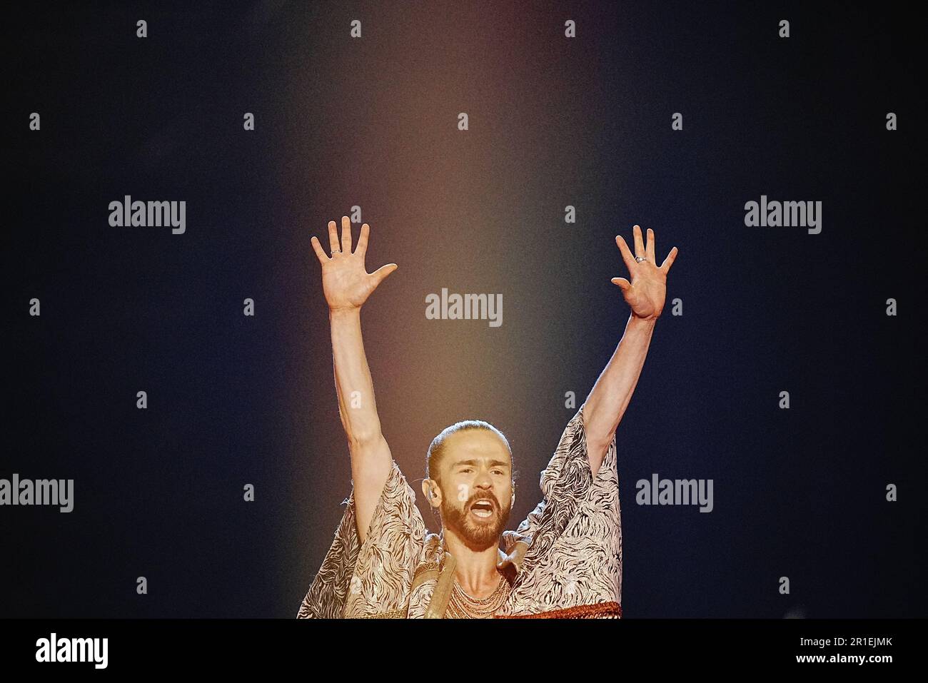 Moldova entrant Pasha Parfeni performing in the grand final for the ...