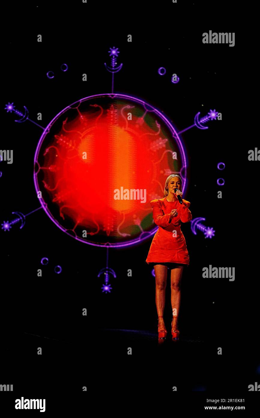 Lithuania entrant Monika Linkyte performing in the grand final for the ...
