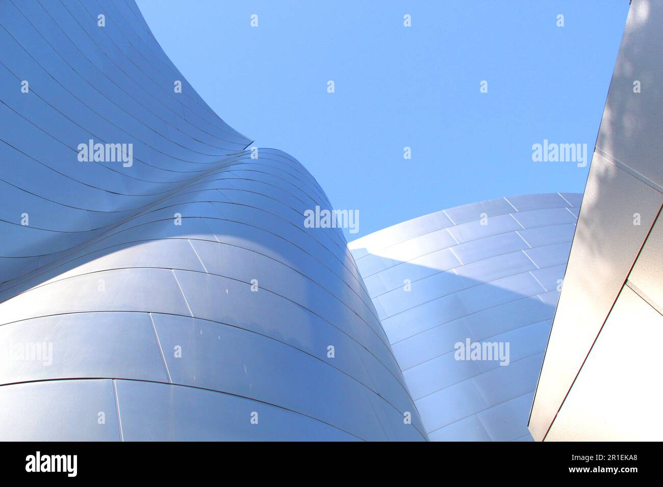 Architecture, organic surface, with an abstract shape with the sky in ...