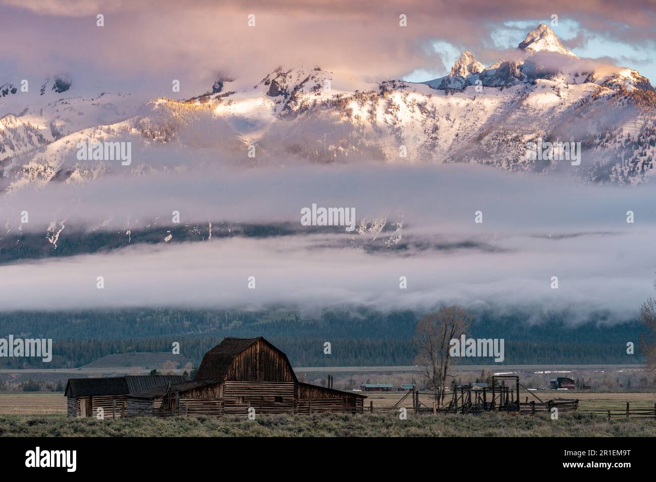 The John Moulton barn in the Mormon Row Historic District along ...