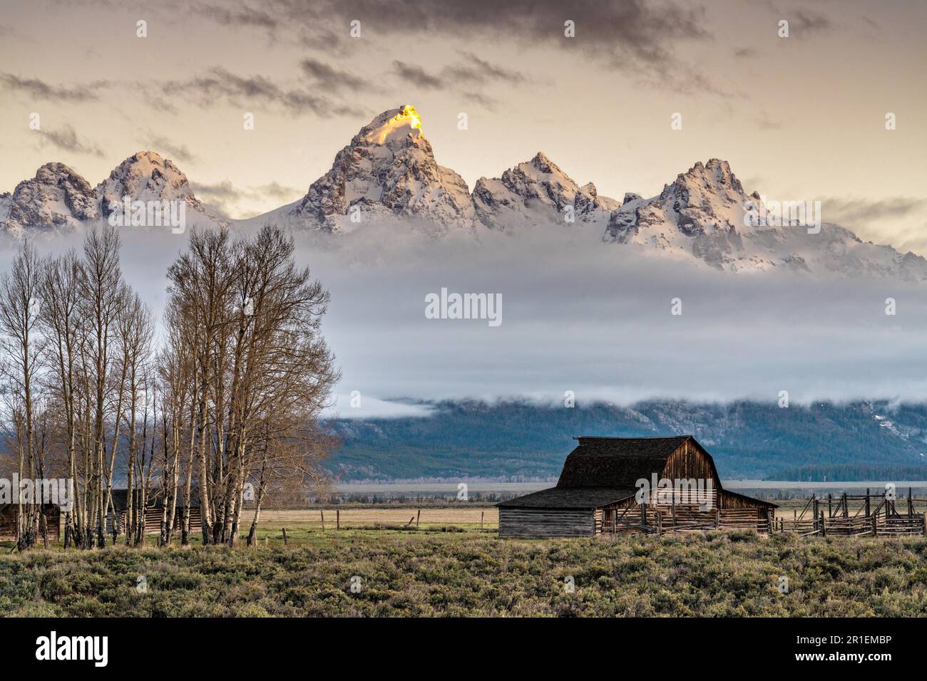 The John Moulton barn in the Mormon Row Historic District along ...