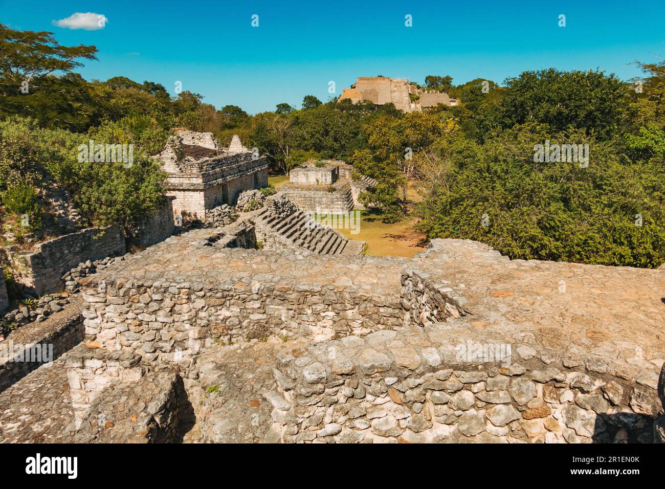 The Ekʼ Balam archeological site in Yucatan, Mexico. A a seat of a ...