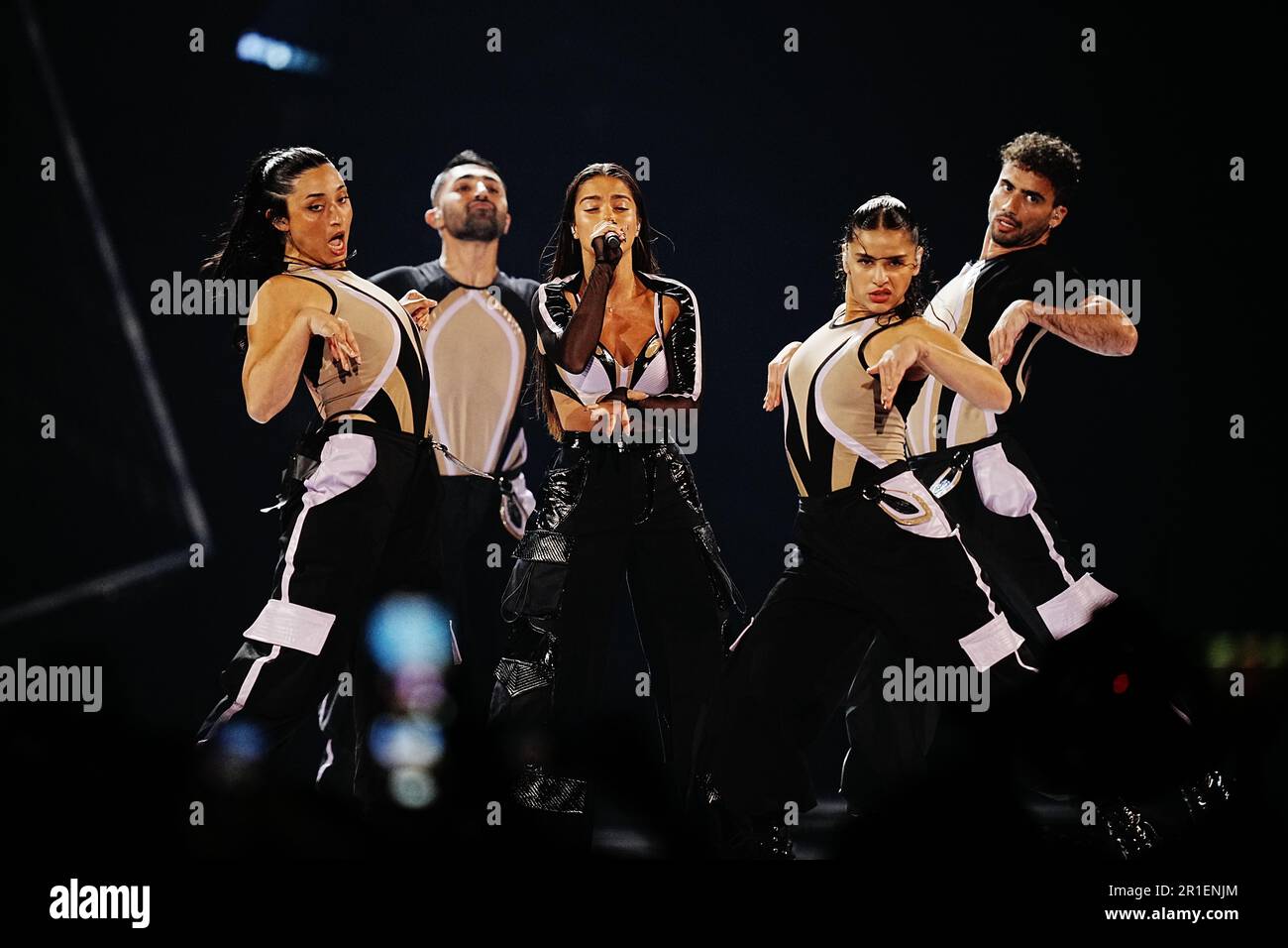 Israel entrant Noa Kirel performing in the grand final for the ...