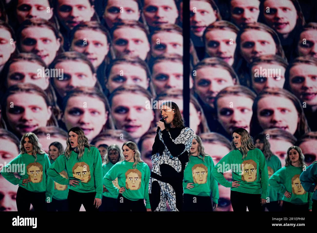 Dadi Freyr performing in the grand final for the Eurovision Song ...