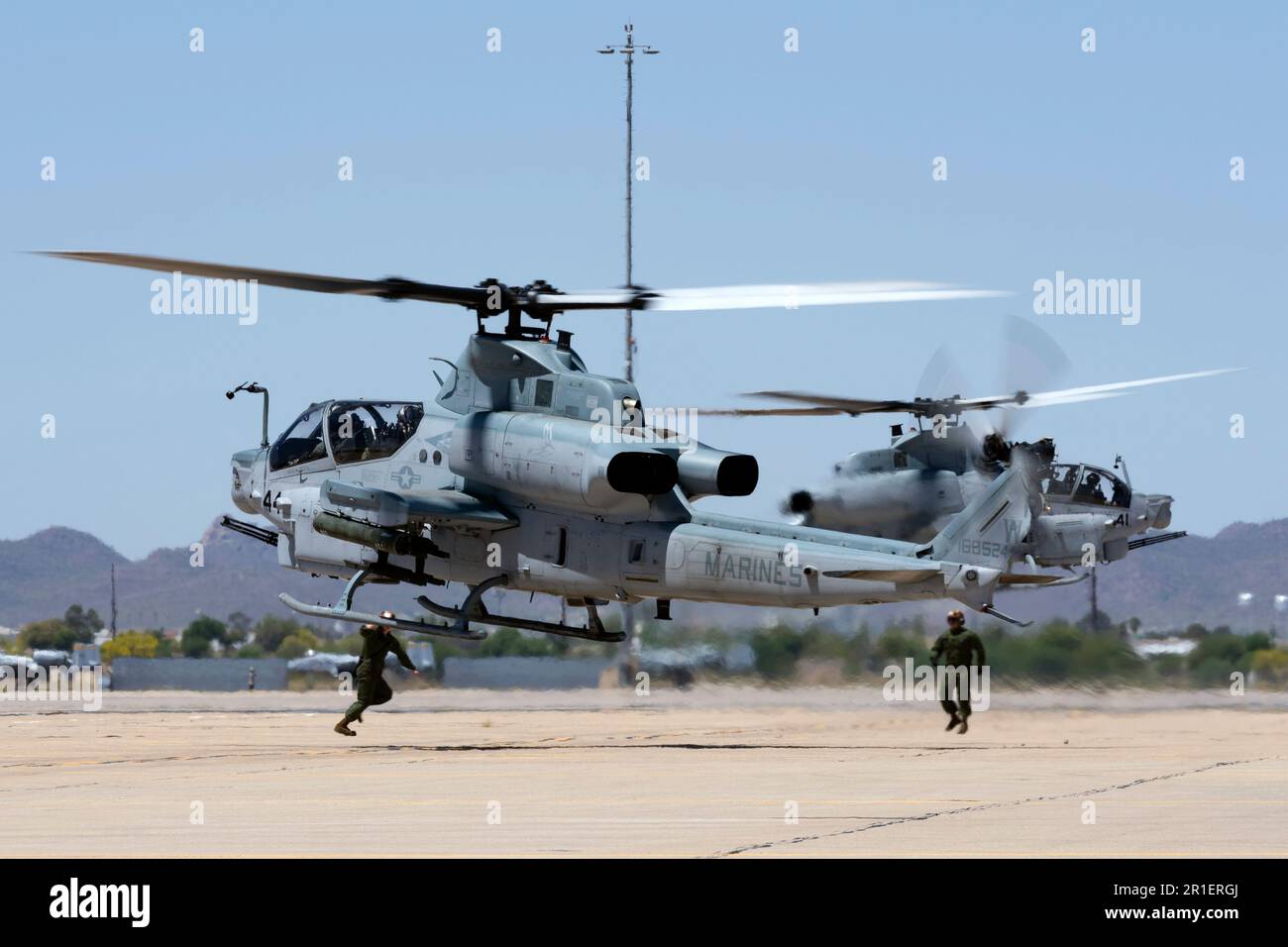 U.S. Marine Corps AH-1Z Vipers takeoff during exercise Red Flag-Rescue ...