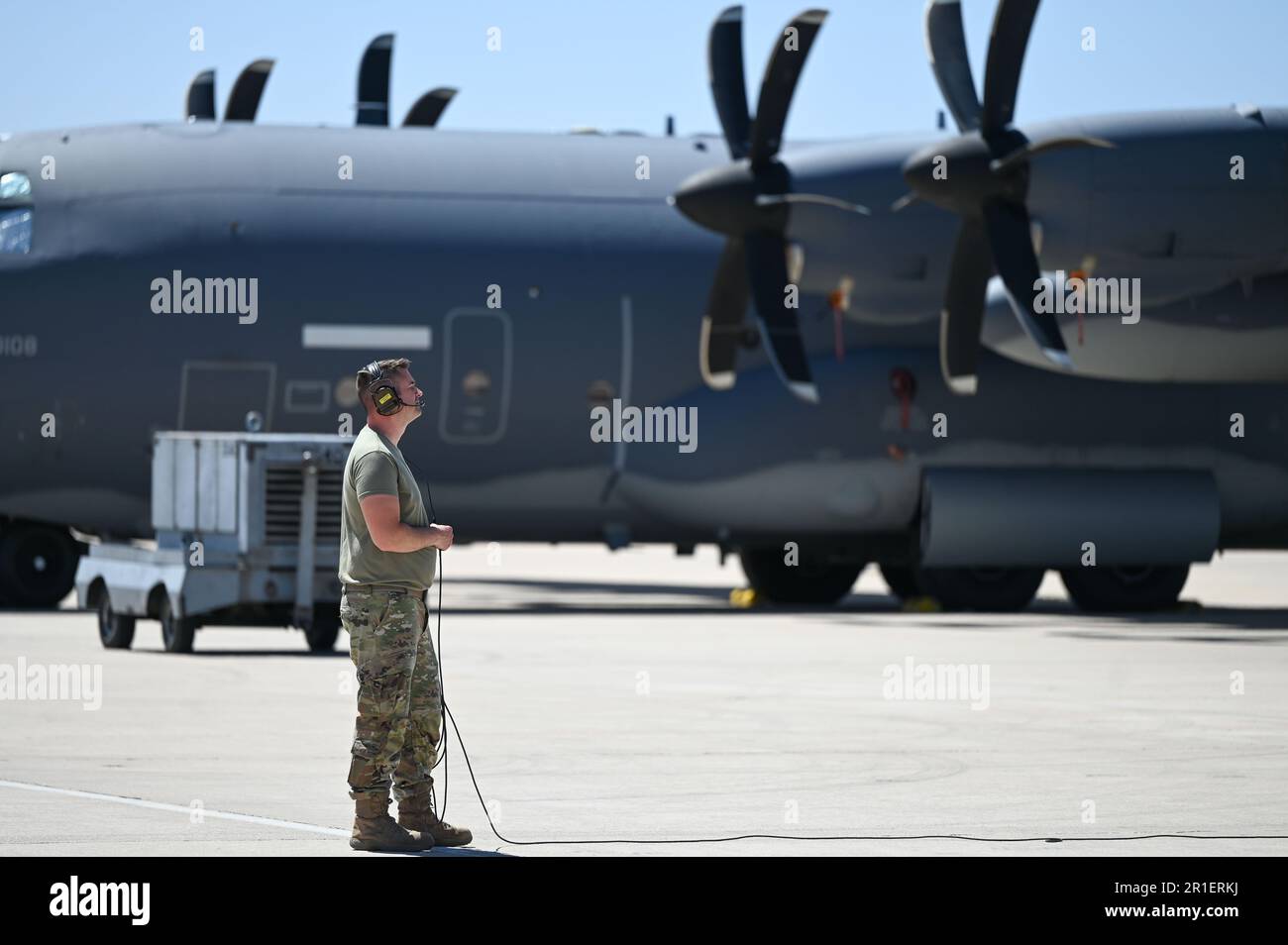 A U.S. Air Force maintainer, assigned to the 79th Rescue Generation ...