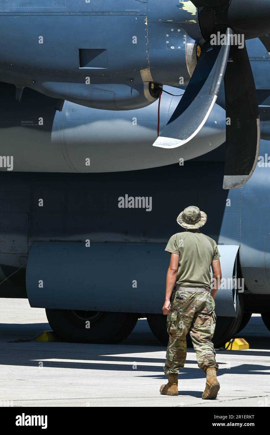 A U.S. Air Force maintainer, assigned to the 79th Rescue Generation ...