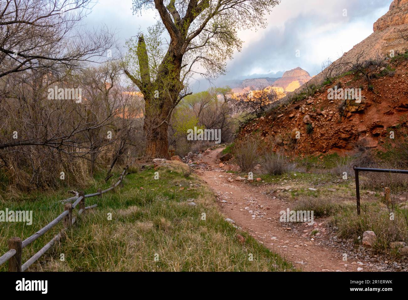 Bright Angel Trail through Havasupai Gardens Campground, Grand Canyon ...