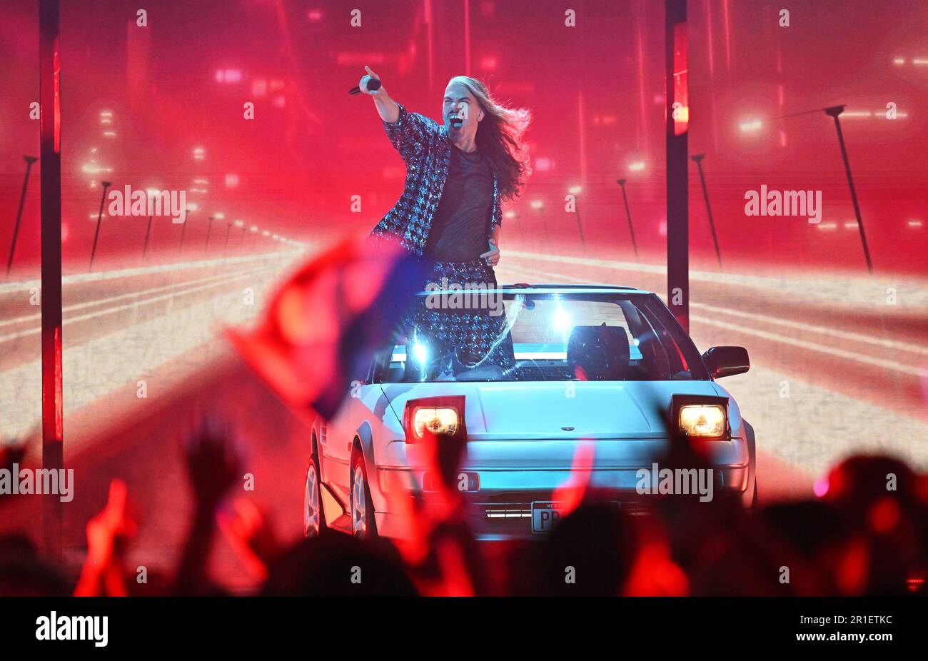 Liverpool, UK. 13th May, 2023. Frontman Daniel "Nephil" Estrin of the ...