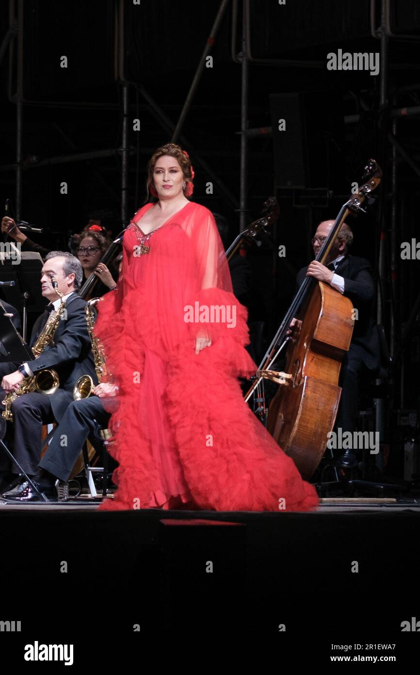 Madrid, Spain. 14th May, 2023. Singer Estrella Morente together with ...