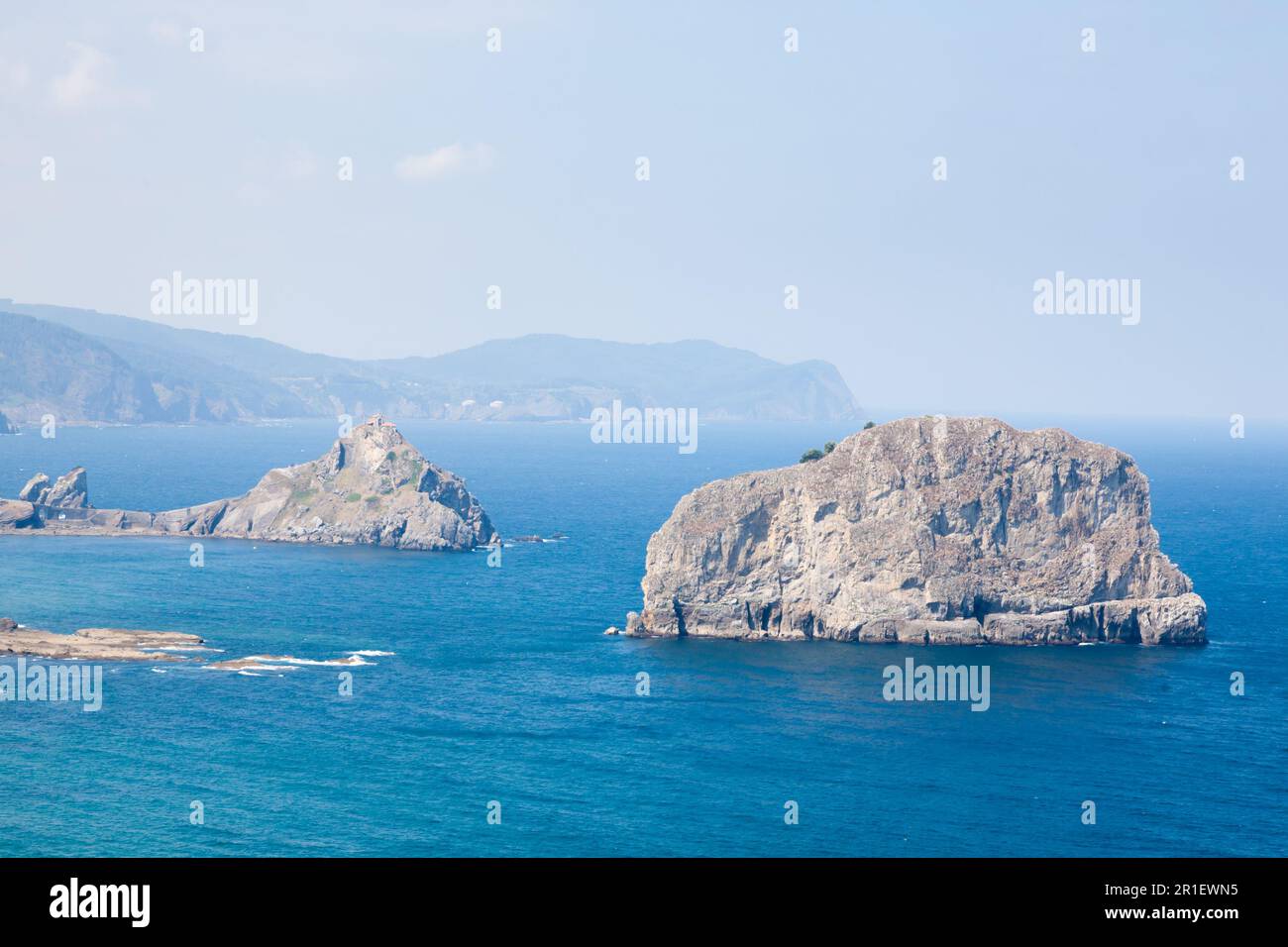 Gulf of Biscay cliffs landscape, Spain. Cape Matxitxako area. Spanish ...