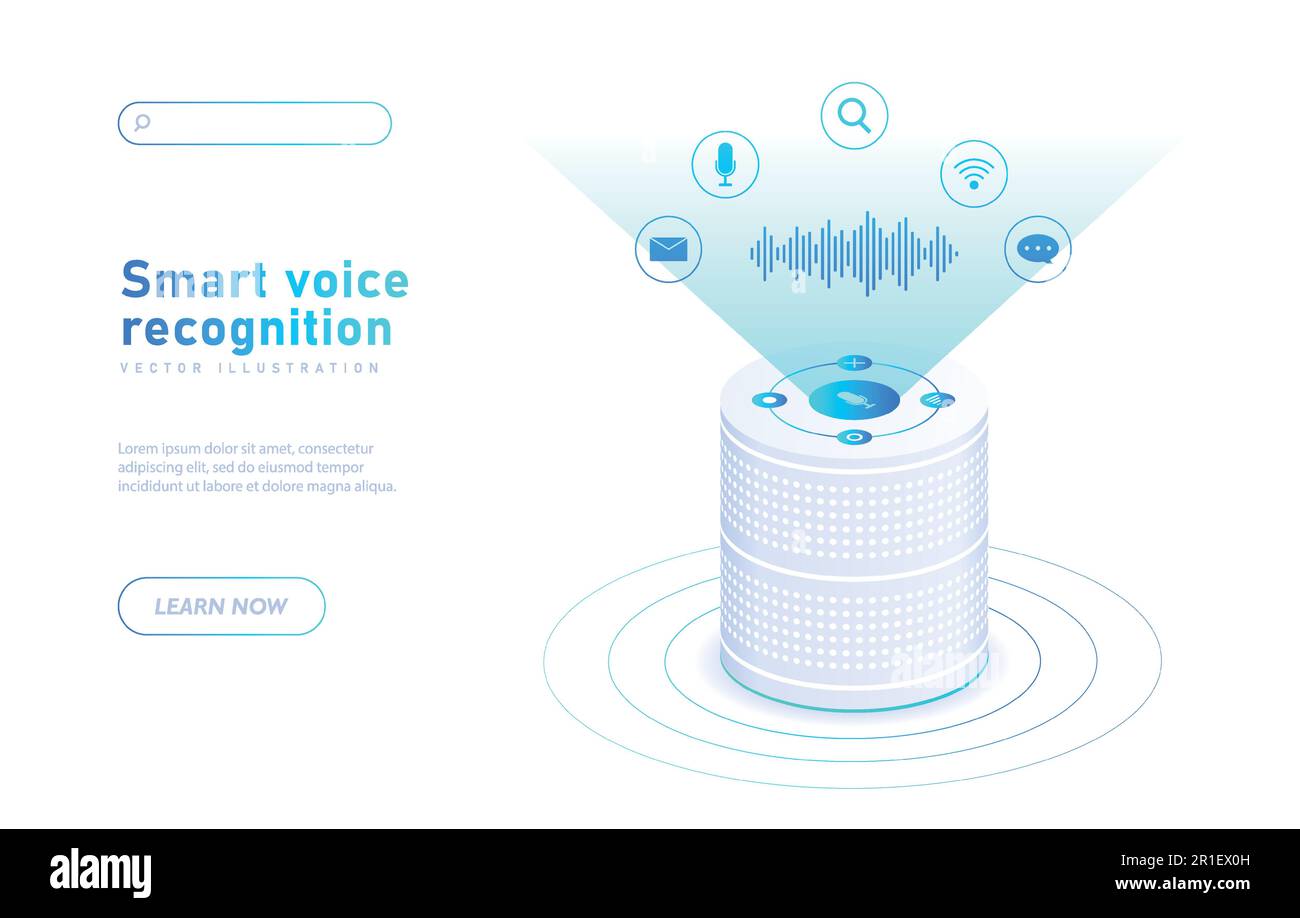 Smart voice recognition white Stock Vector Image & Art - Alamy