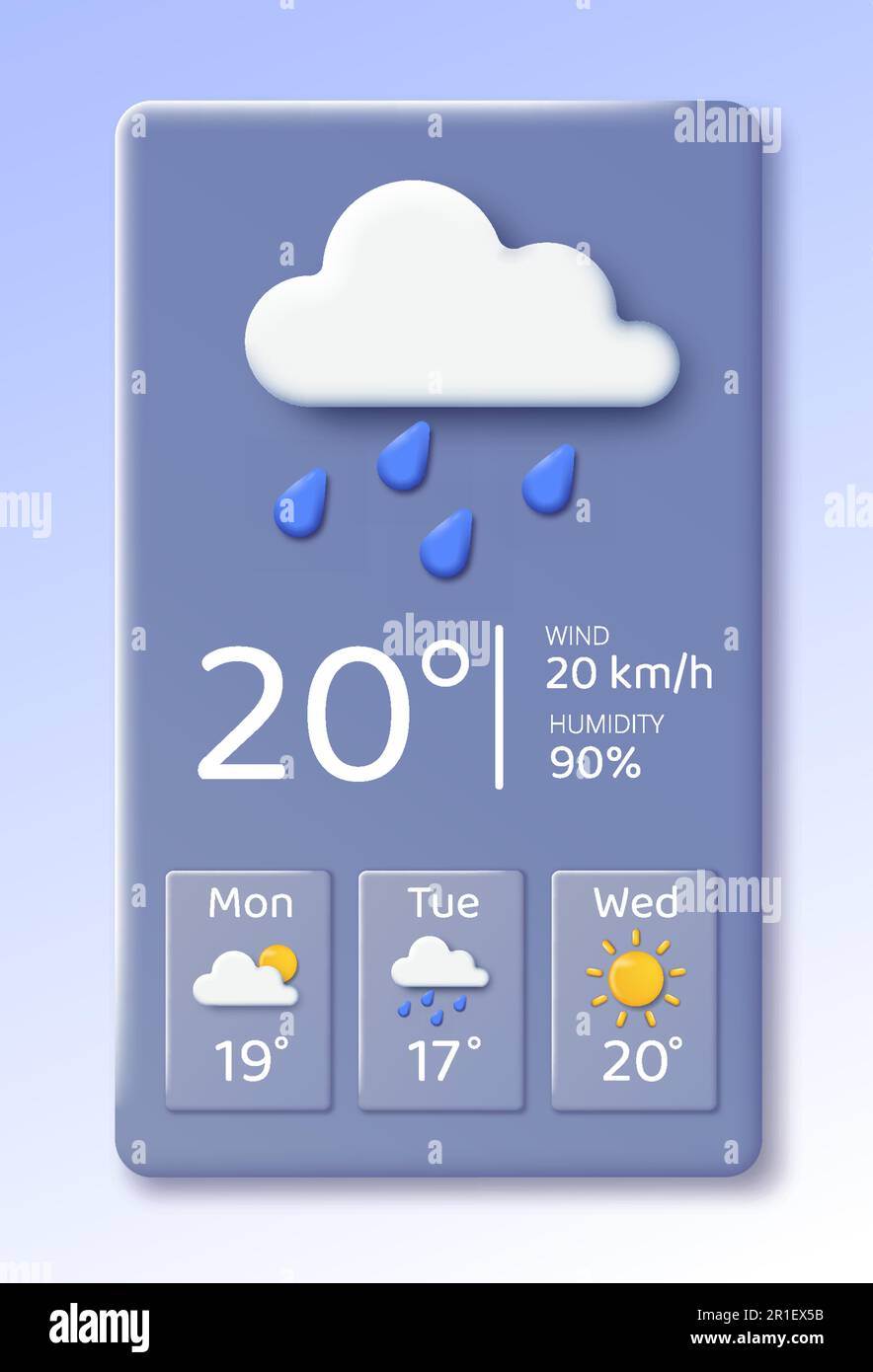 3D weather app poster Stock Vector Image & Art - Alamy