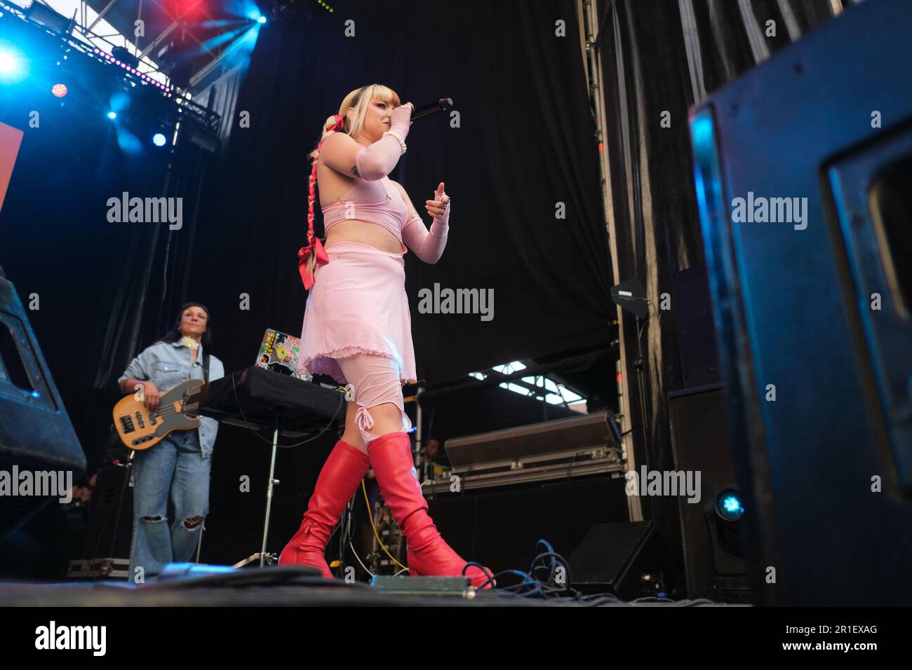 Madrid, Spain. 13th May, 2023. Singer Alba Reche performs during the ...