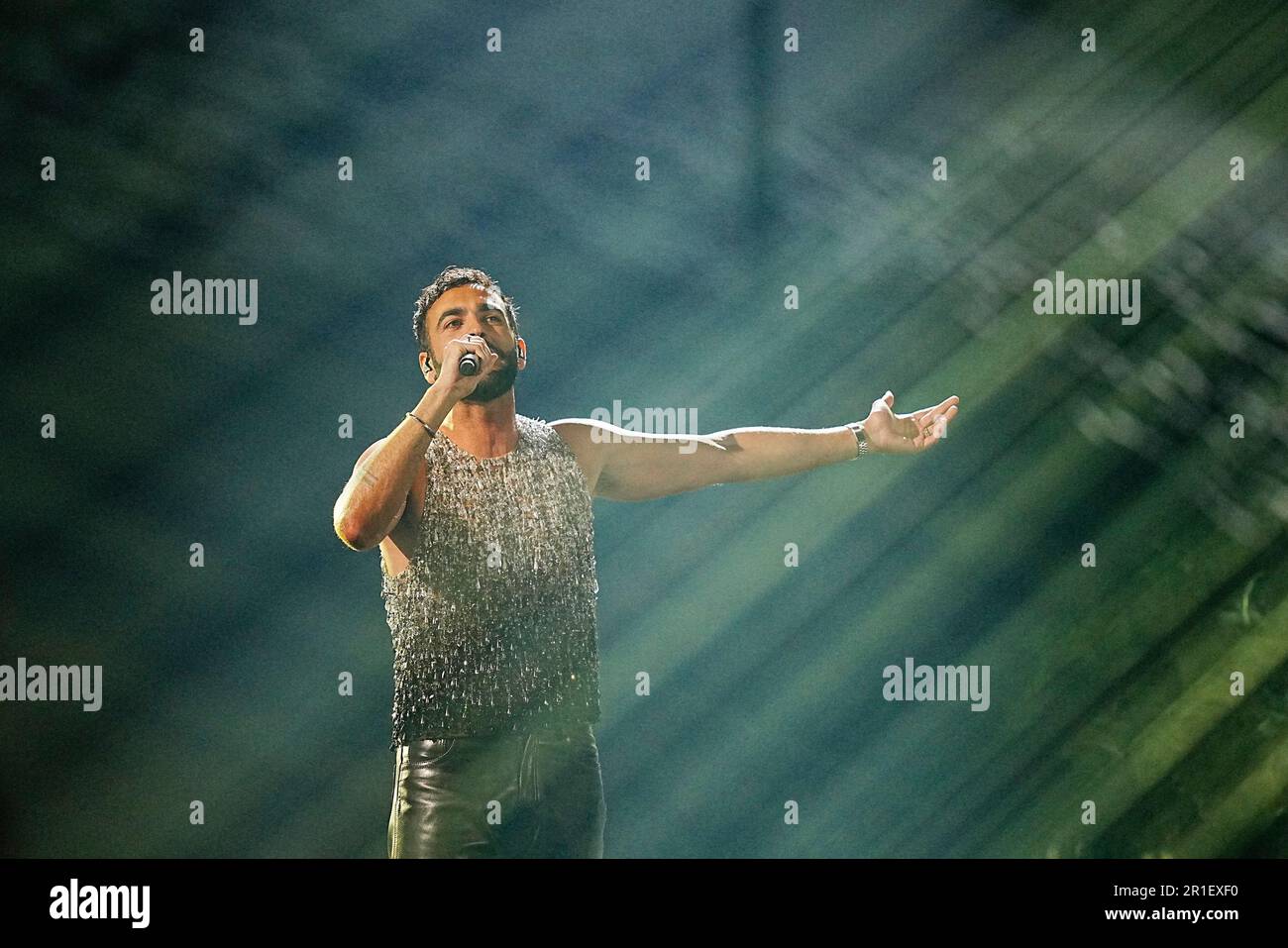 Italy entrant Marco Mengoni performing in the grand final for the ...