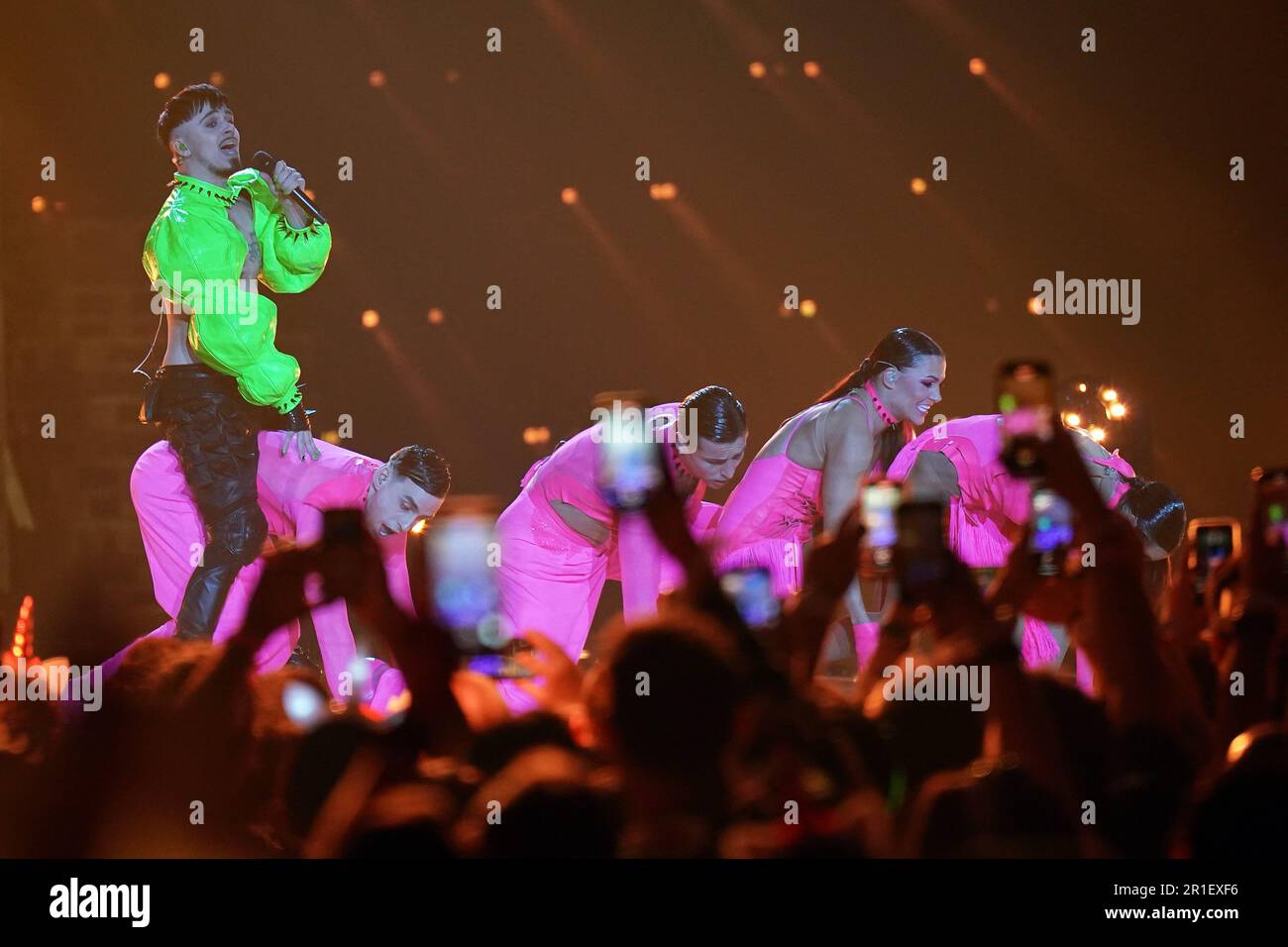 Finland entrant Kaarija performing in the grand final for the ...