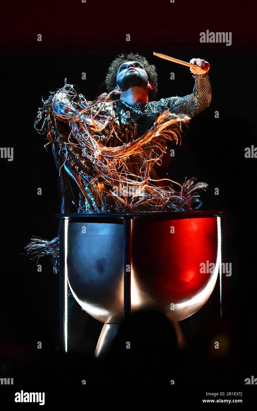 Liverpool, UK. 13th May, 2023. Pasha Parfeni from Moldova sings ...