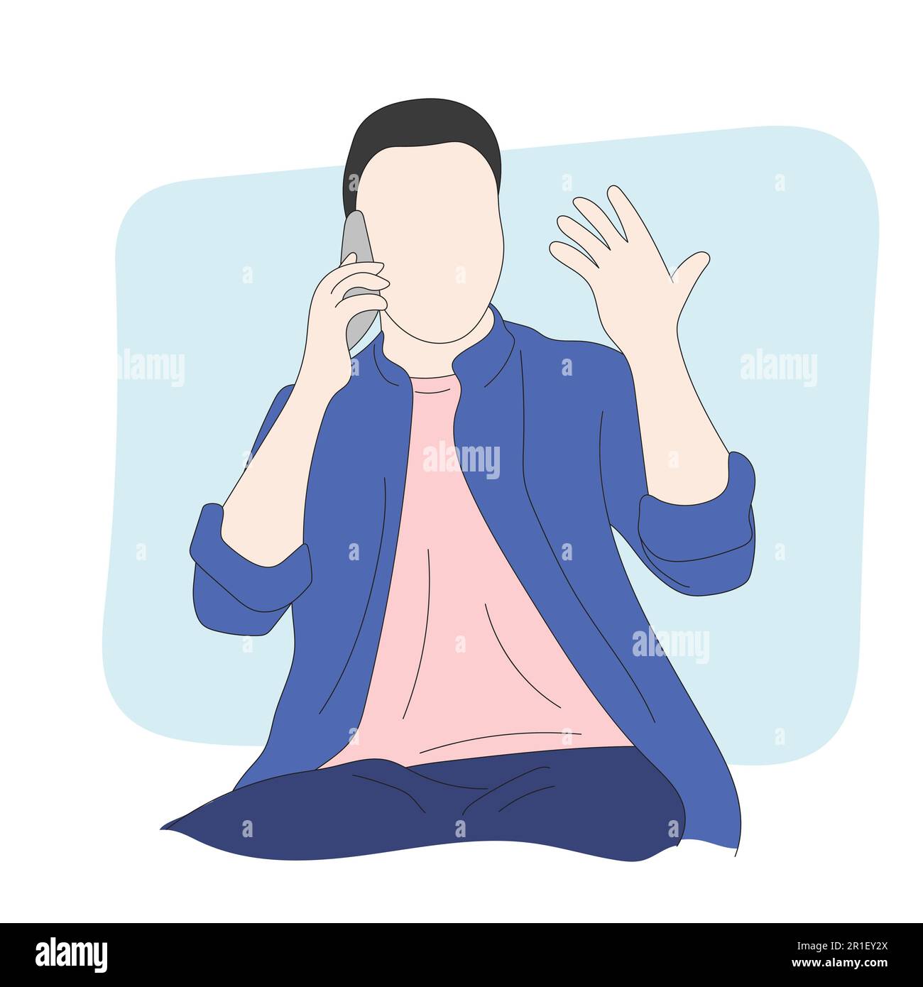 Line art man using Stock Vector Images - Alamy