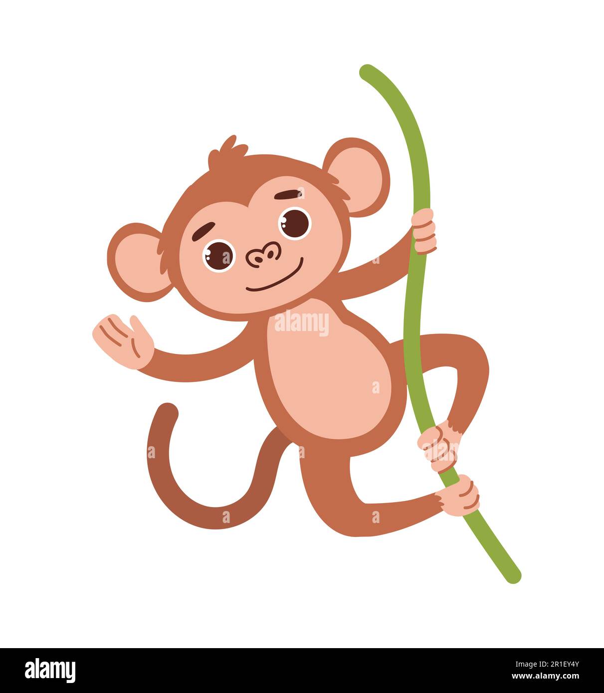 Cute safari monkey Stock Vector Image & Art - Alamy