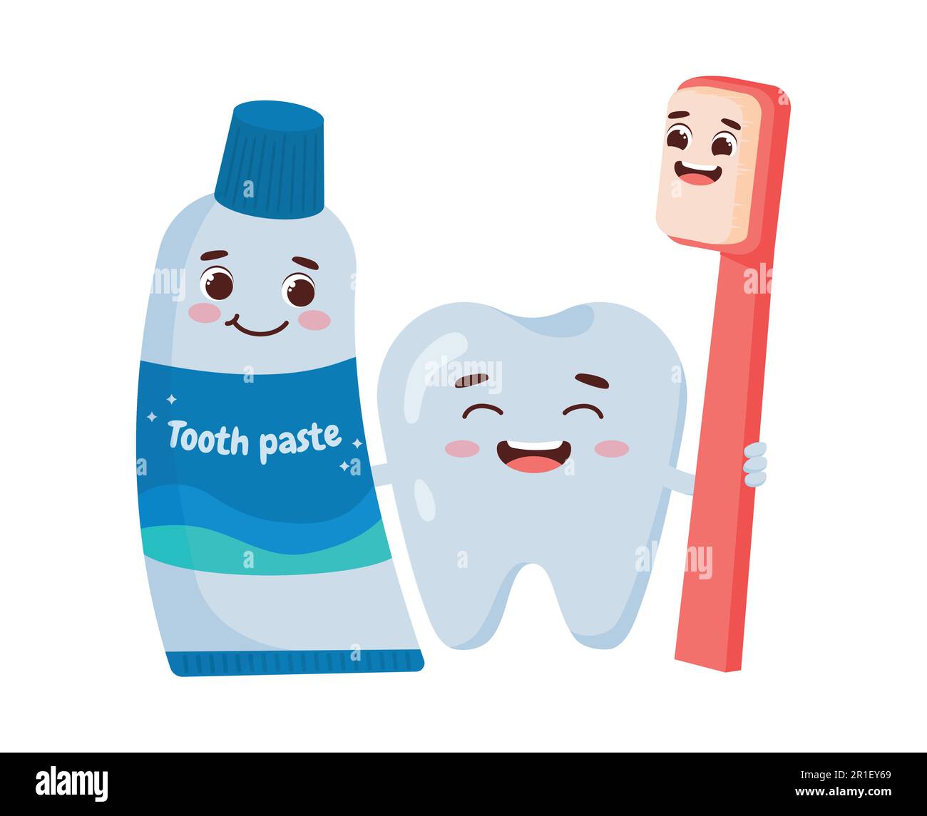 Teeth funny character toothpaste Cut Out Stock Images & Pictures - Alamy