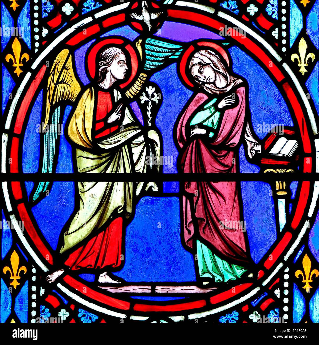 Nativity Window, stained glass by Oudinot of Paris, 1861, Feltwell ...