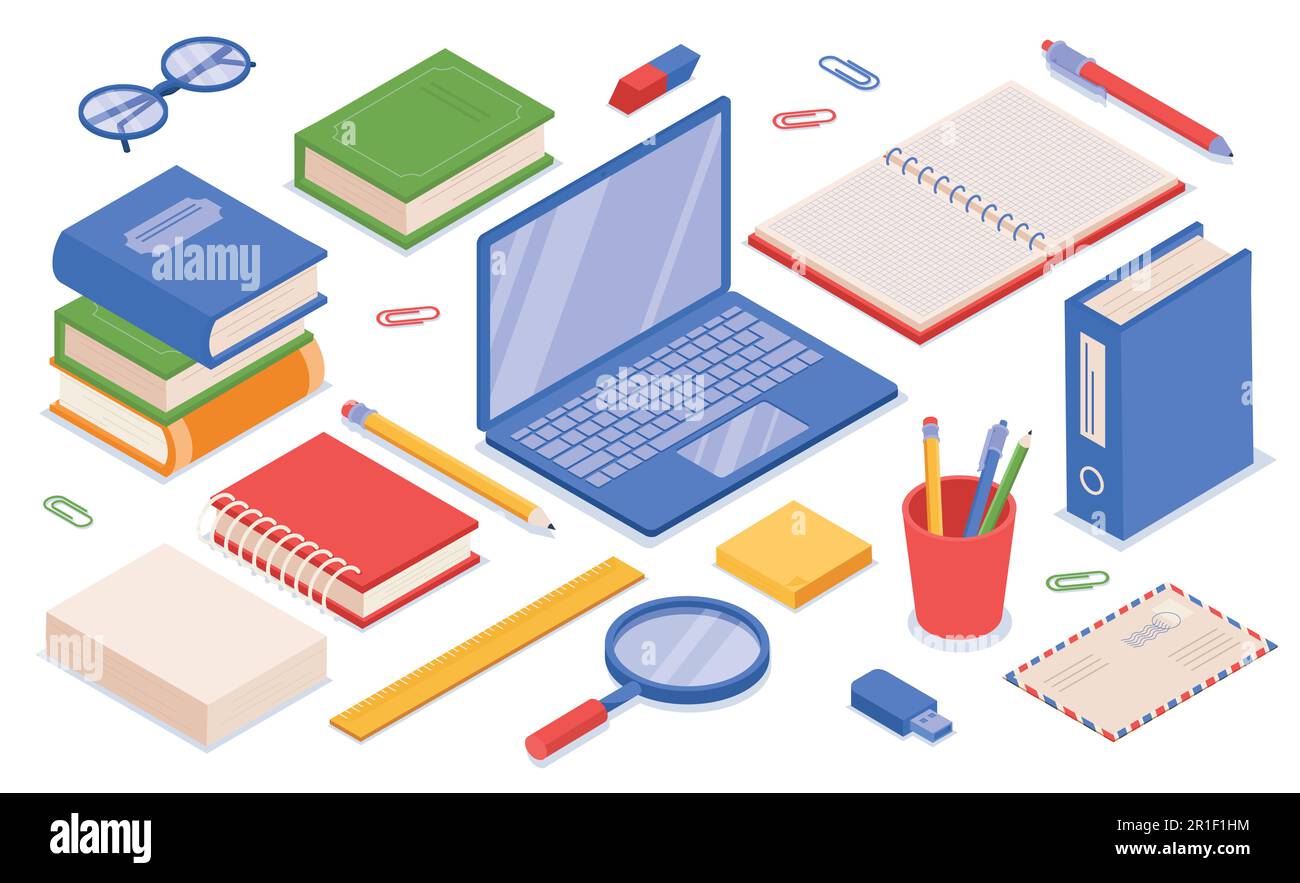 Isometric paper pen icon Stock Vector Images - Alamy