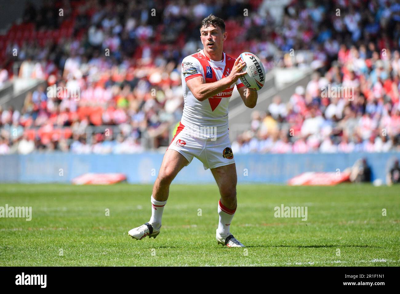 St. Helens, England - 13th May 2023 - Lewis Dodd of St Helens in action ...