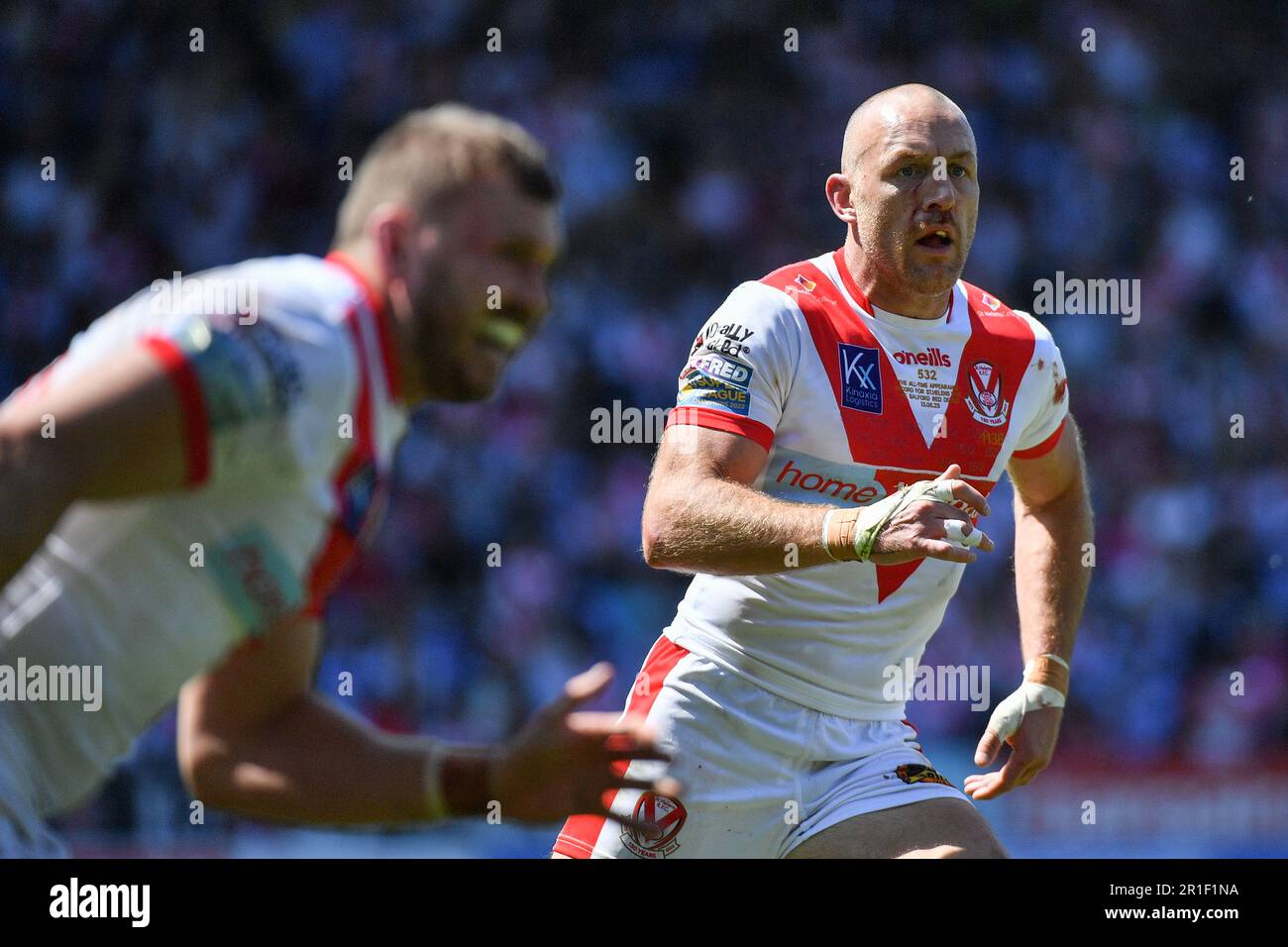 St. Helens, England - 13th May 2023 - James Roby of St Helens. Rugby ...