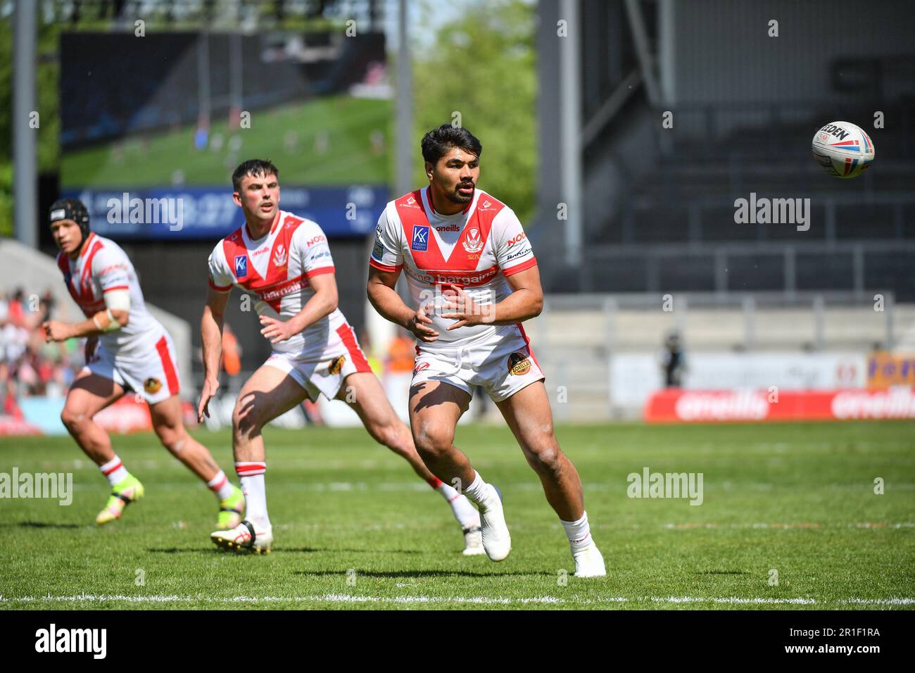 St. Helens, England - 13th May 2023 - James Bell of St Helens in action ...