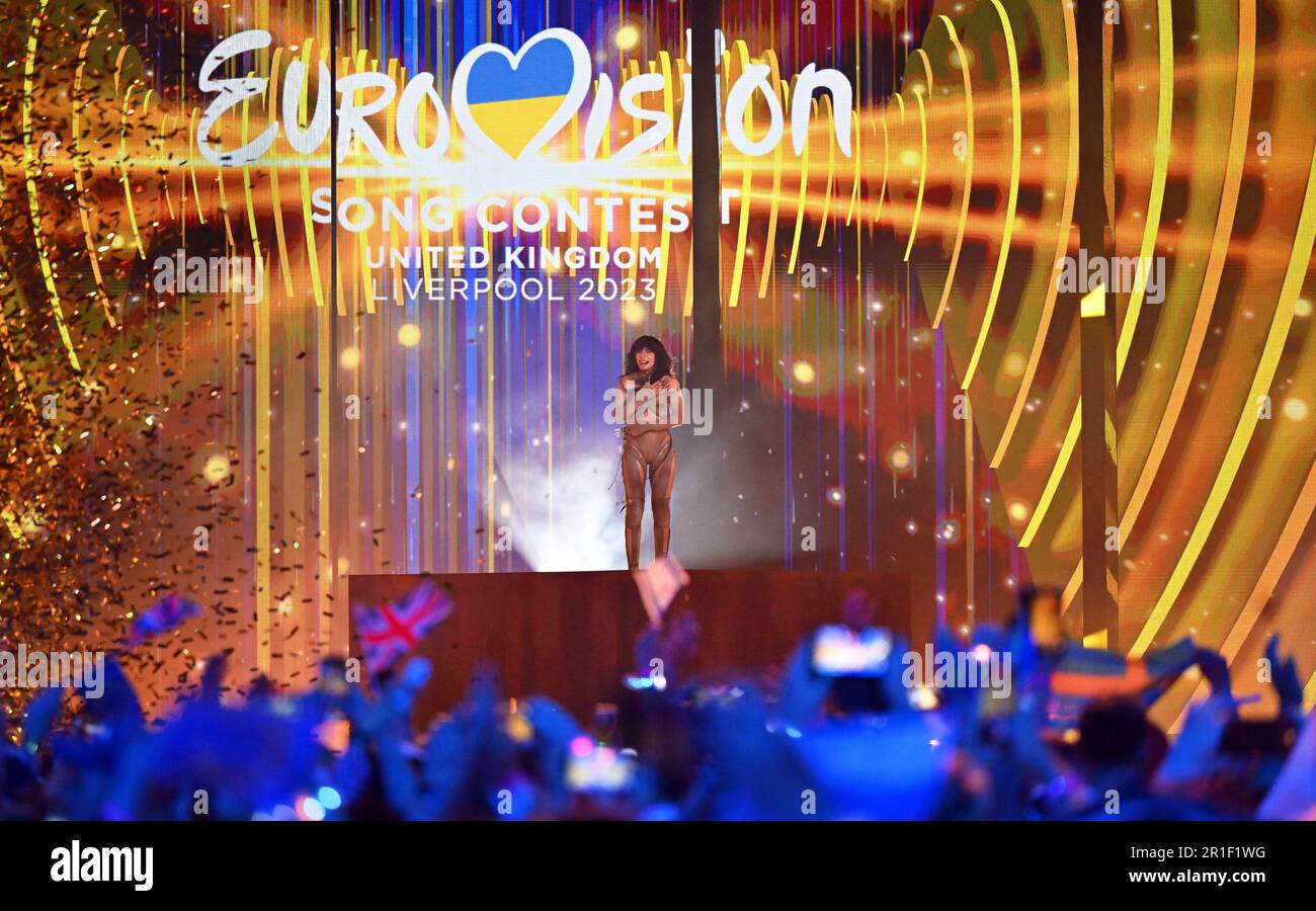 Liverpool, UK. 14th May, 2023. Loreen from Sweden performs her song ...