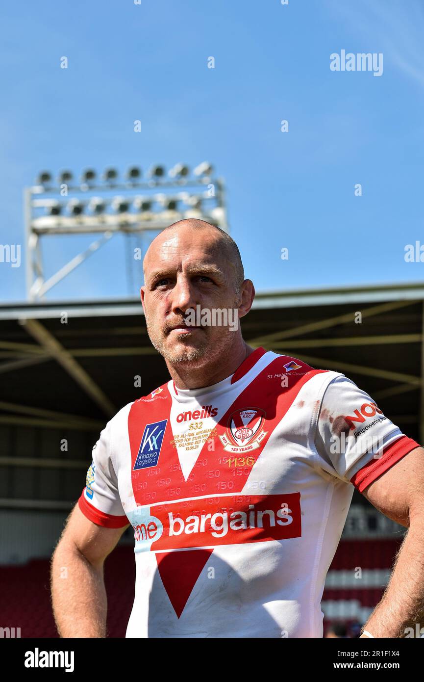 St. Helens, England - 13th May 2023 - Record breaker James Roby ...