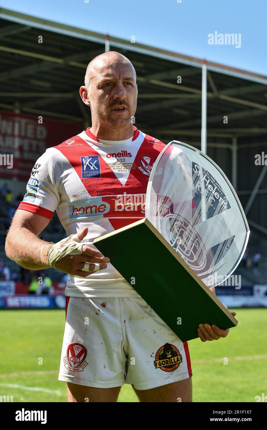 St. Helens, England - 13th May 2023 - Record breaker James Roby ...