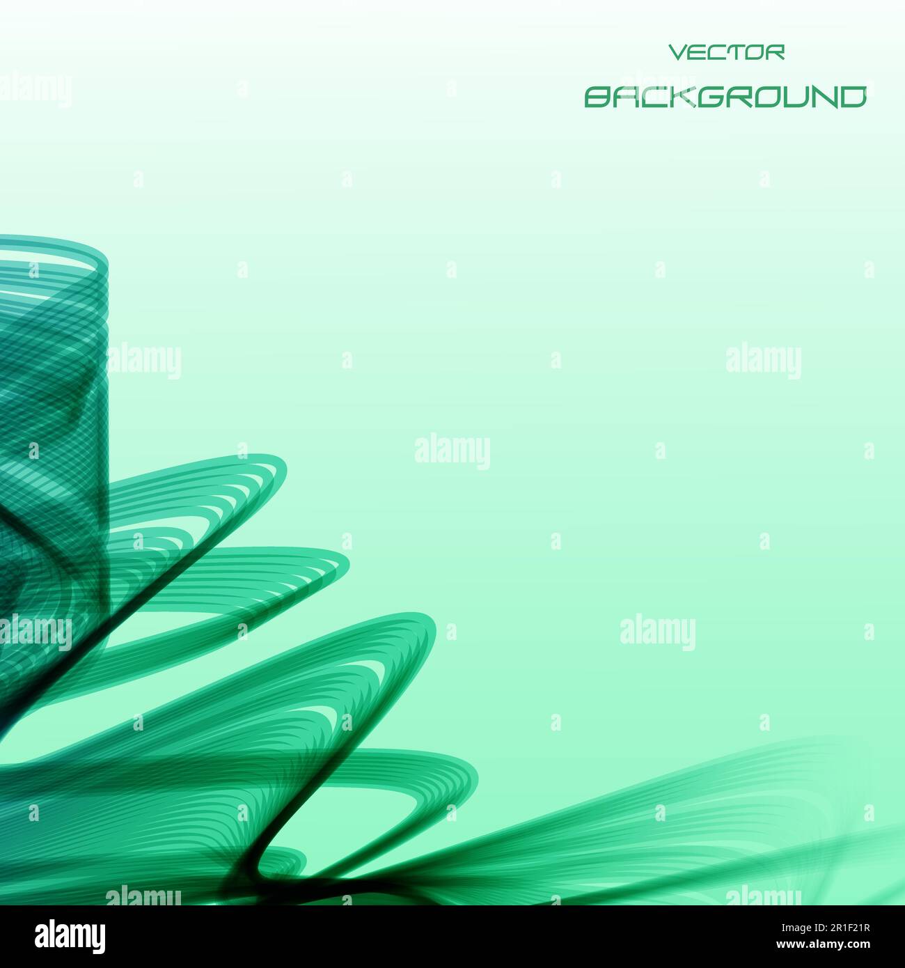 abstract illustration green waves, vector Stock Vector Image & Art - Alamy