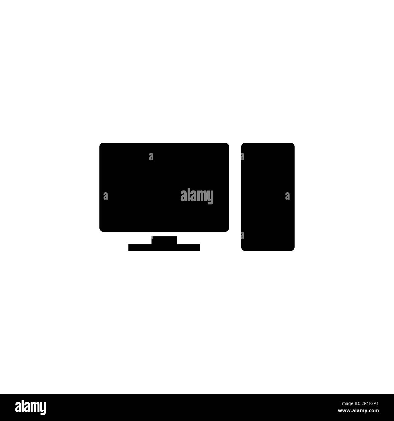 Computer icon vector. computer monitor icon vector Stock Vector Image & Art - Alamy