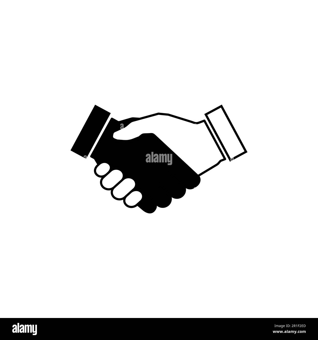 Handshake icon vector. business handshake. contact agreement Stock ...