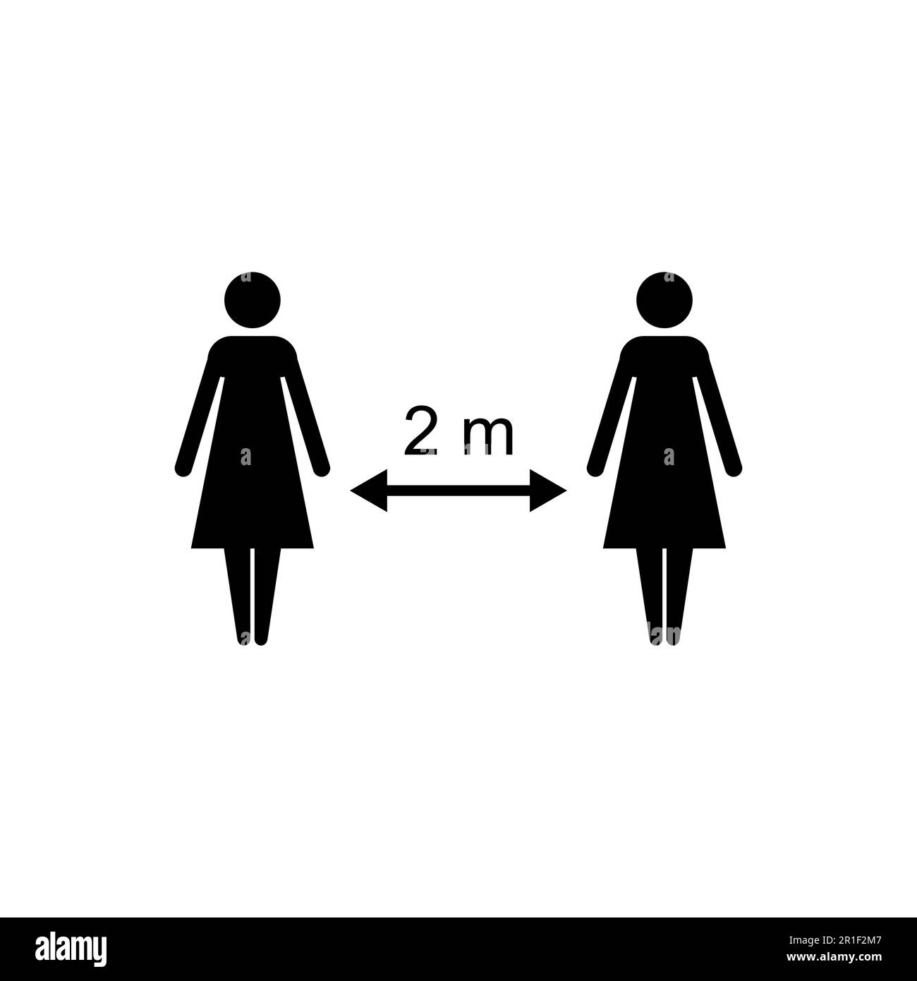 Social distance icon vector. social distancing icon. self quarantine ...