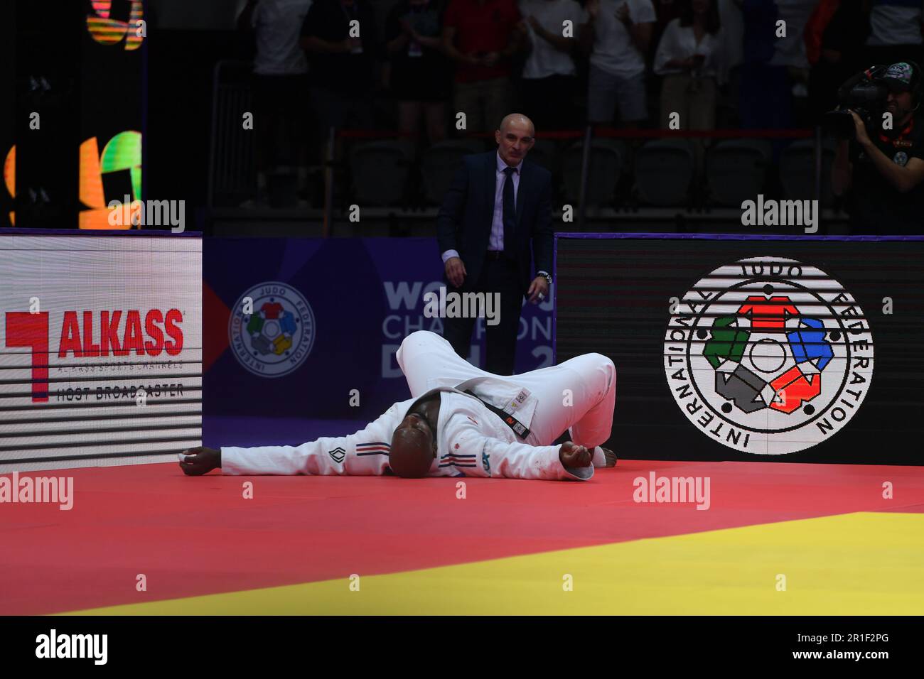 Teddy Riner (FRA) won a game for the World Judo Championships Doha 2023 - Photo David ...