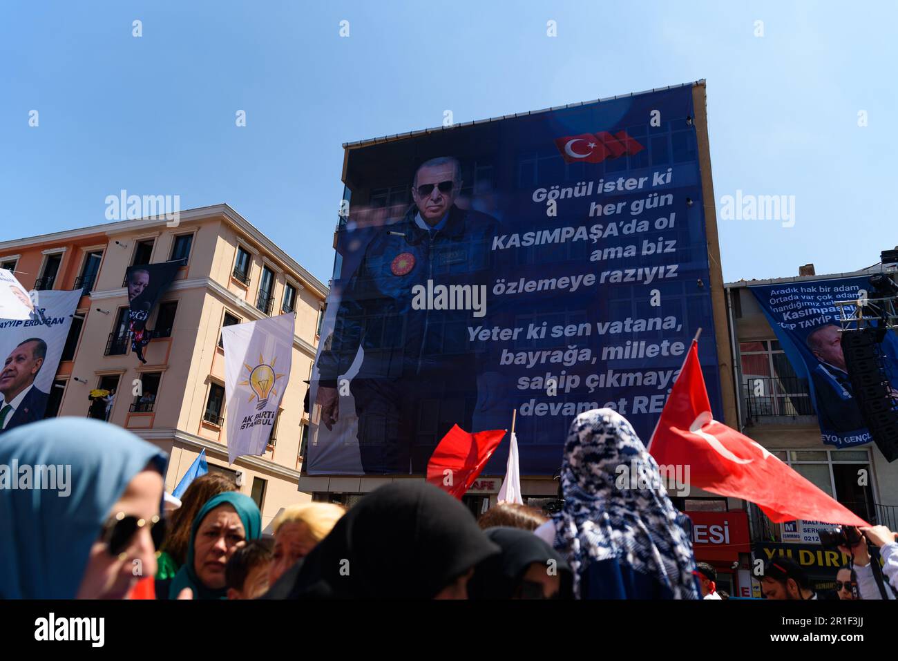 Istanbul, Turkey. 13th May, 2023. A poster representing the Turkish ...