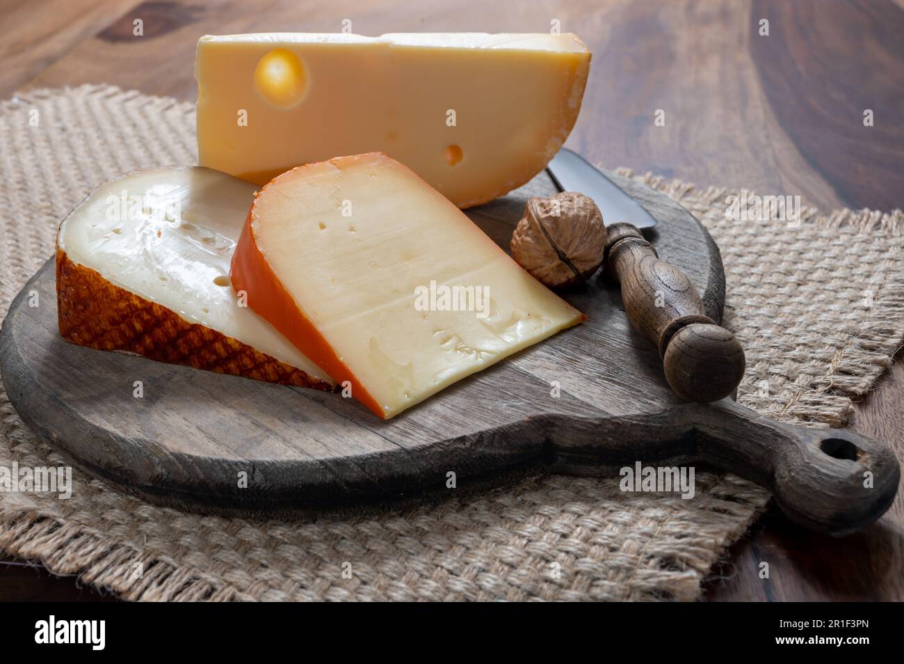 Cheese collection, tasty Belgian abbey cheeses made with brown trappist ...