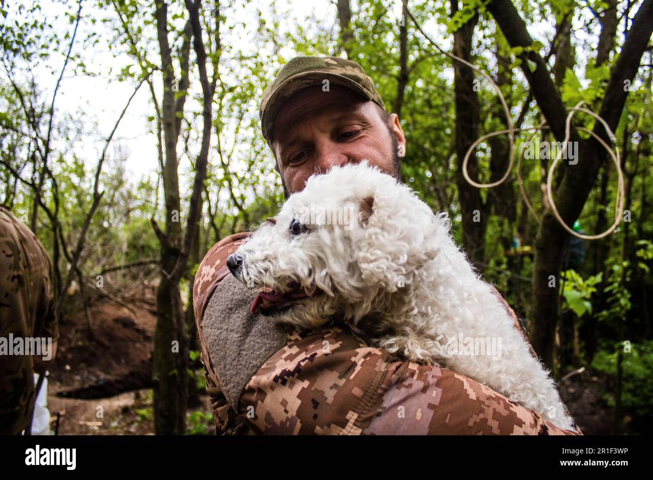 Ukrainian soldier of the 28th Artillery Battalion with a tactical war ...
