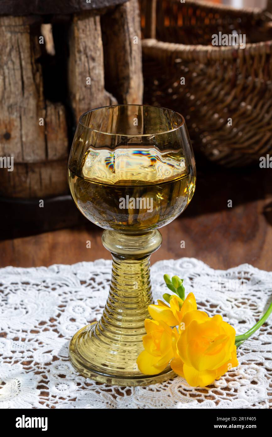 Antique German glassware, old Dutch style rummer or roemer glasses for ...