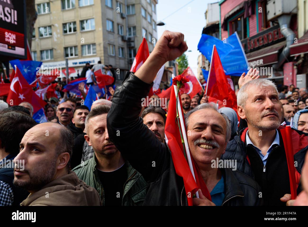 Istanbul, Turkey. 13th May, 2023. Crowds of people seen at the Recep ...