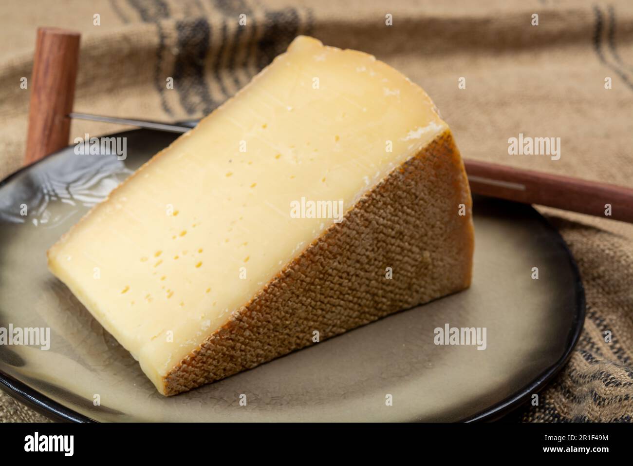 Swiss cheese collection, gruyere cheese made from unpasteurized cow's ...