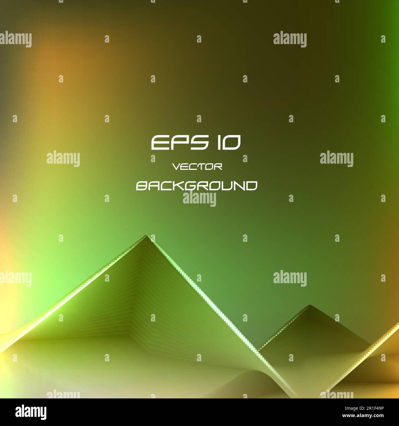 green - orange background abstraction pyramid, vector eps 10 Stock ...