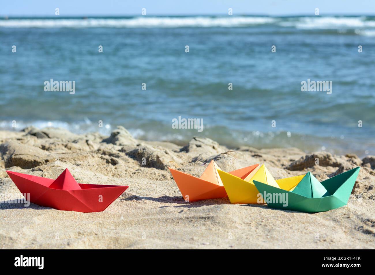 Many paper boats float hi-res stock photography and images - Alamy