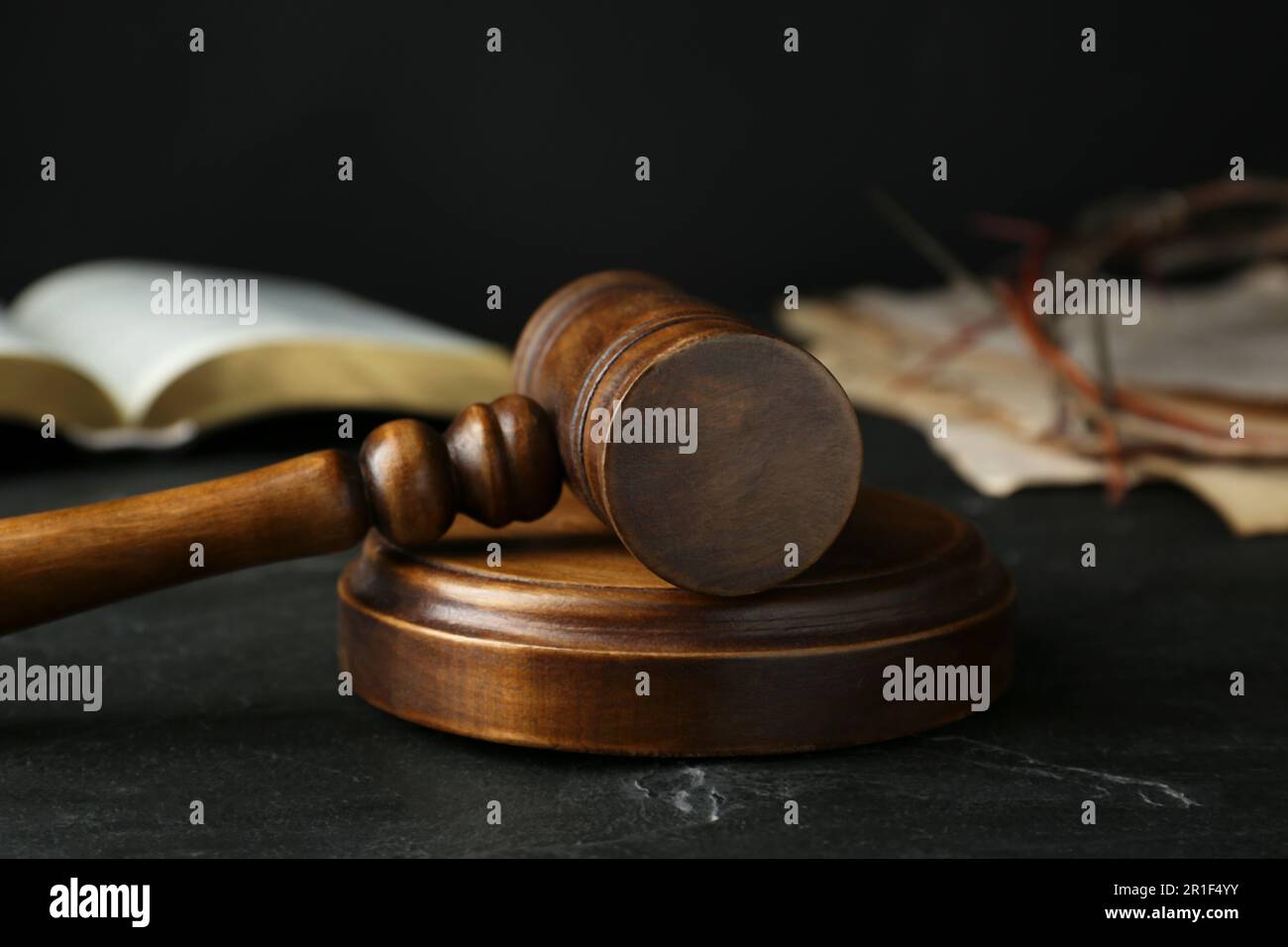 Wooden judge gavel on hi-res stock photography and images - Alamy