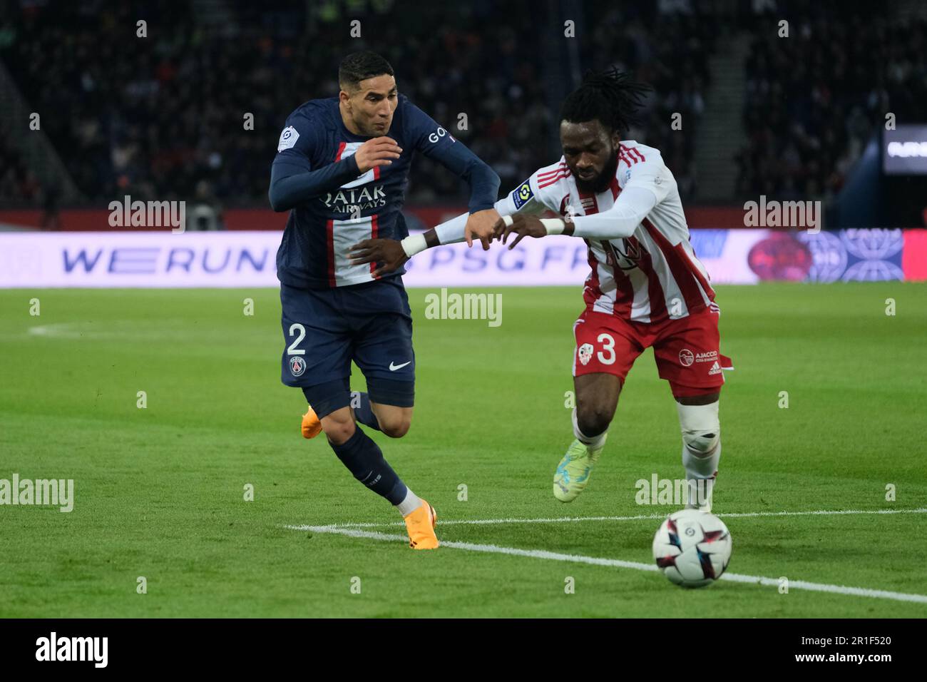 Paris, Paris, France. 14th May, 2023. PSG Defender ACHRAF HAKIMI in ...