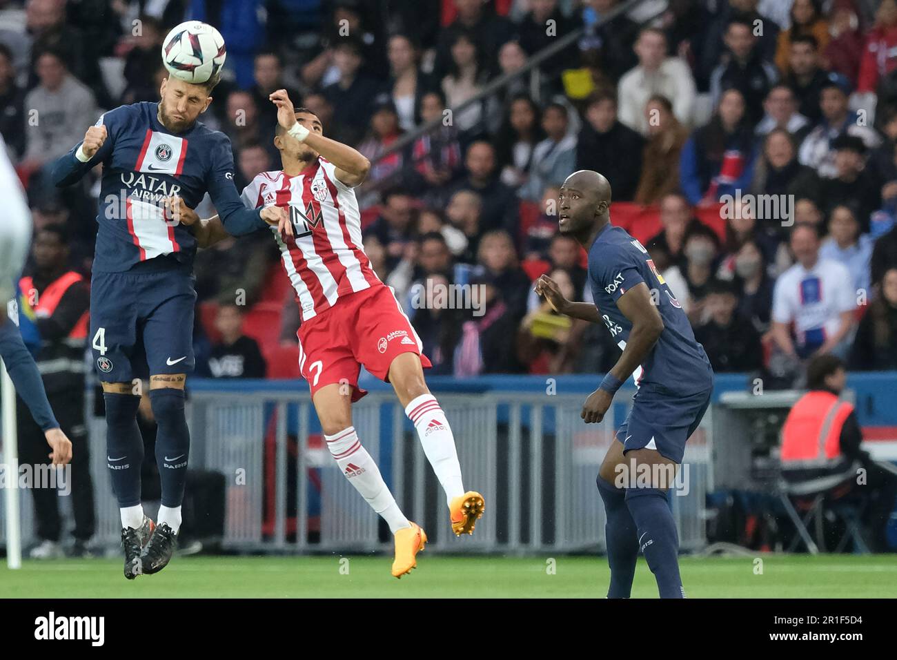 Paris, Paris, France. 14th May, 2023. PSG Defender SERGIO RAMOS in ...